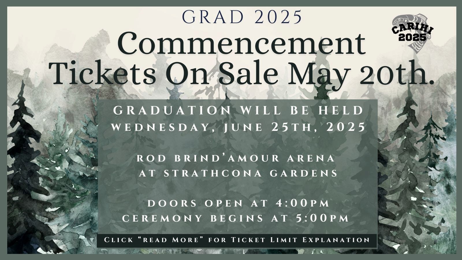 Grad 2025 - Commencement Tickets On Sale May 20th